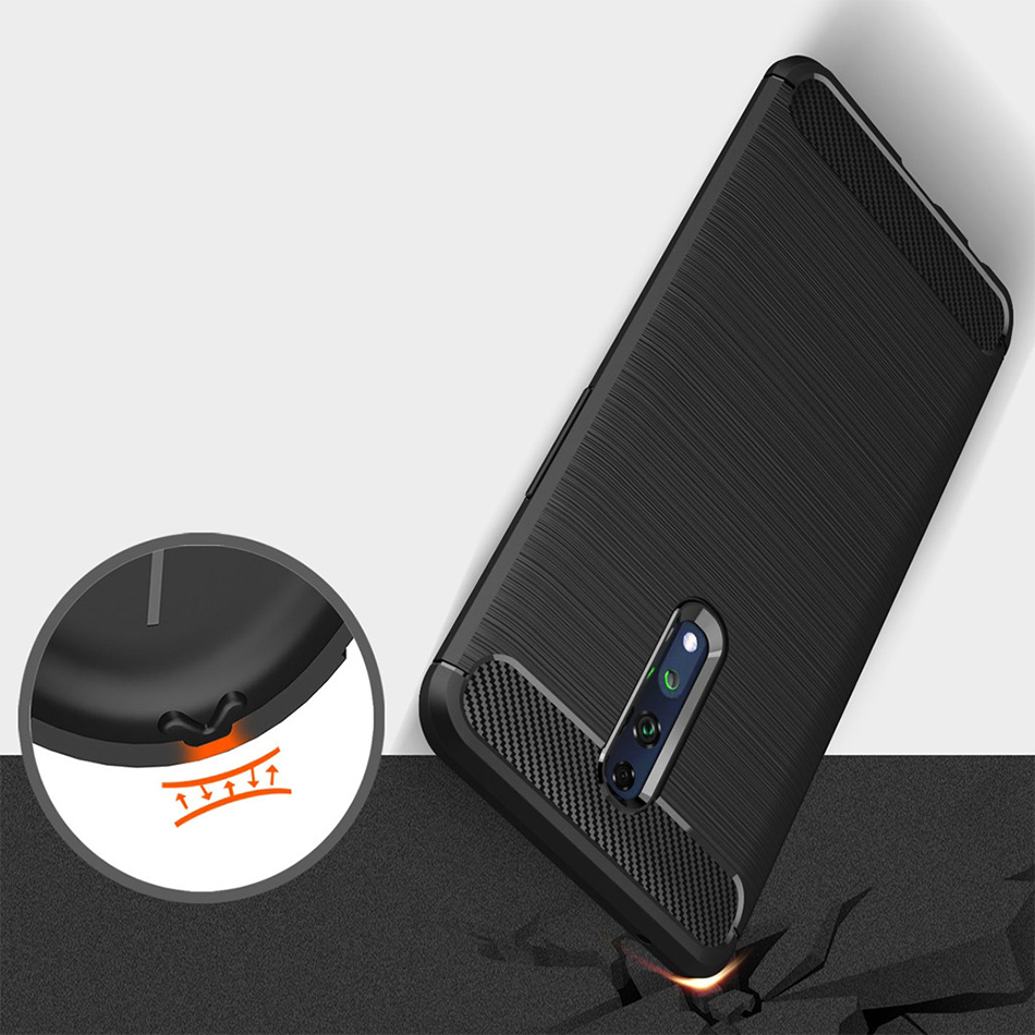 Flexi Slim Carbon Fibre Case for Oppo Reno Z (Black)